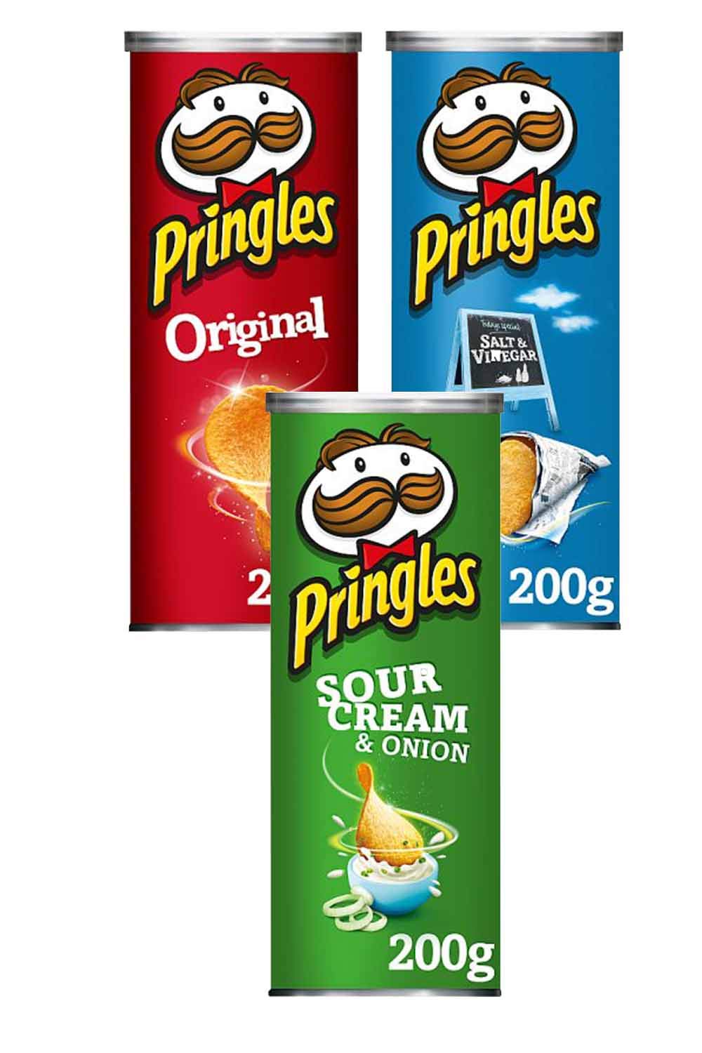 Pringles Crisps - Triple Pack Variety Salt and Vinegar +2 Other ...