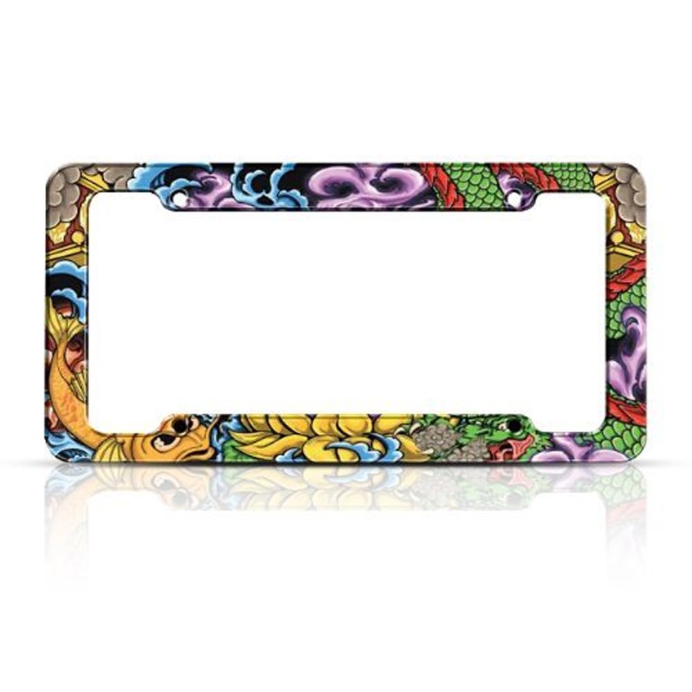 Amazon.com: Colorfull Tatoo Art License Plate Frame perfect for your ...