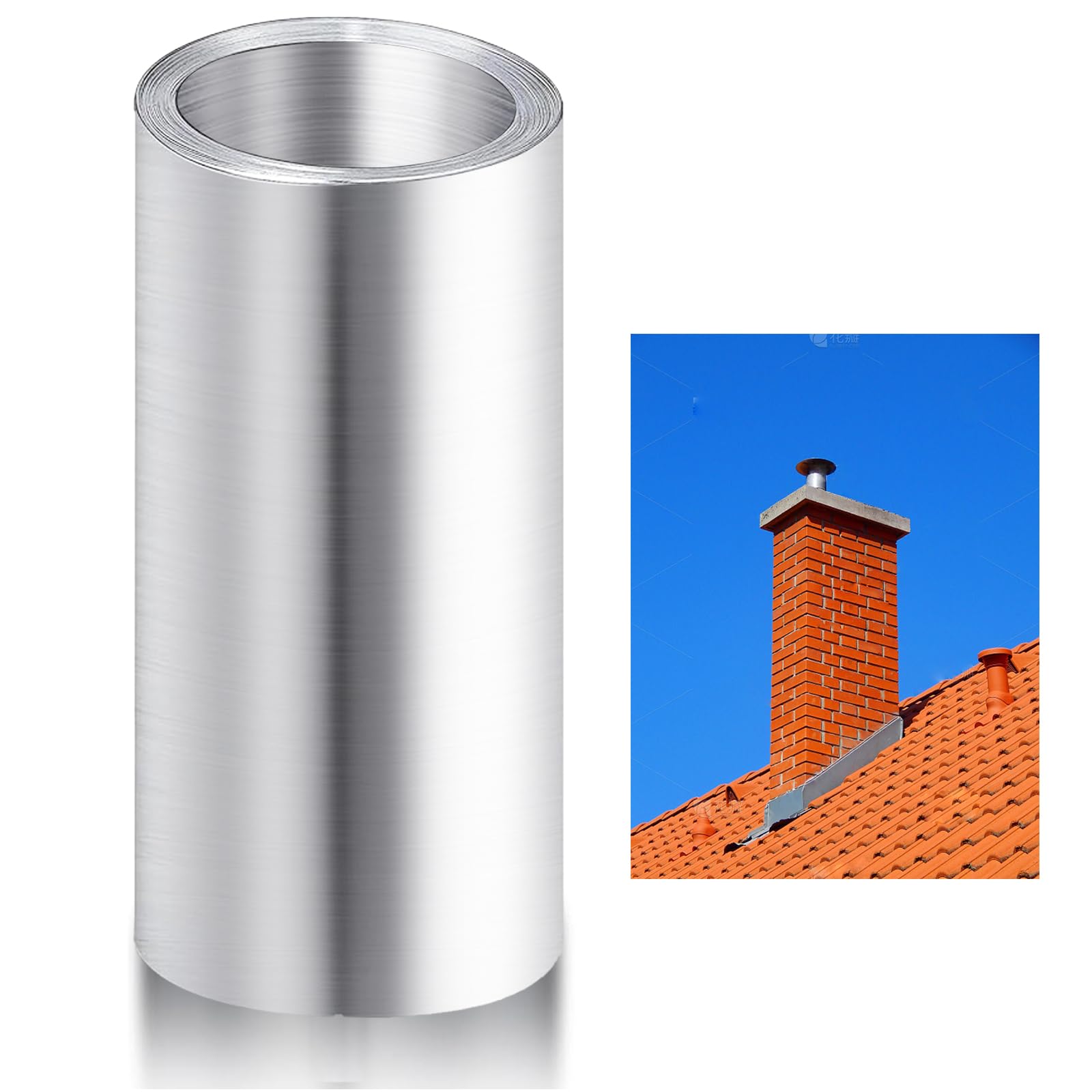 8'' x 20' Aluminum Flashing Roll,Metal Flashing Roll for Roof and ...
