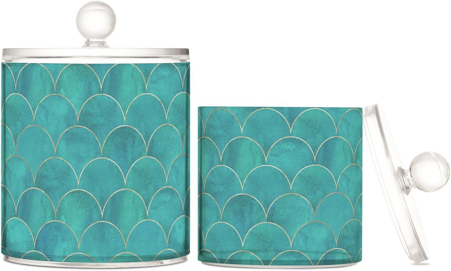 Amazon.com: KOPIRIT Mermaid Fish Scale Jars with Lids Canister Jar ...