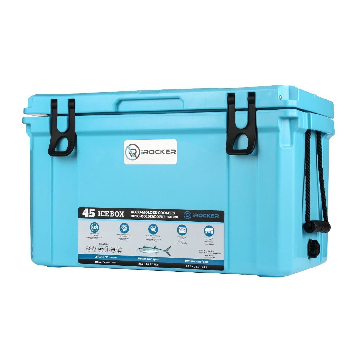 Snapklik.com : iROCKER 45L Roto-Molded Hard Cooler, Heavy Duty Ice Box ...