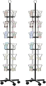 Amazon.com: PATIKIL 2Pack 6 Tier Rotating Greeting Card Rack, Metal ...