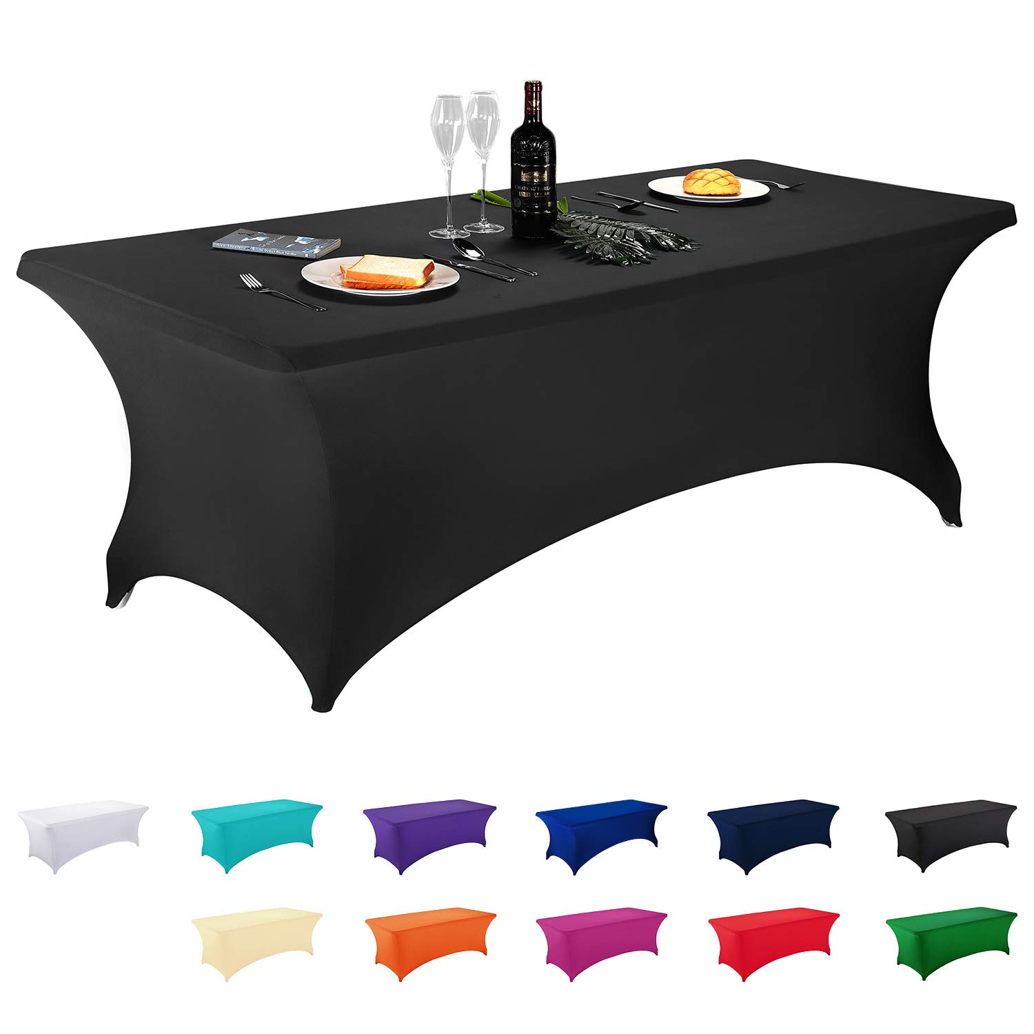 Amazon.com: LZY Spandex Fitted Stretch Table Cover for 6 ft or 4ft or ...