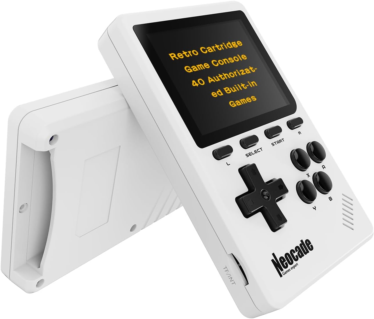 Amazon.co.jp: NEOCADE レトロハンドヘルドゲームコンソール 40個の認証済みピコゲーム内蔵 GBAカートリッジ対応 ...