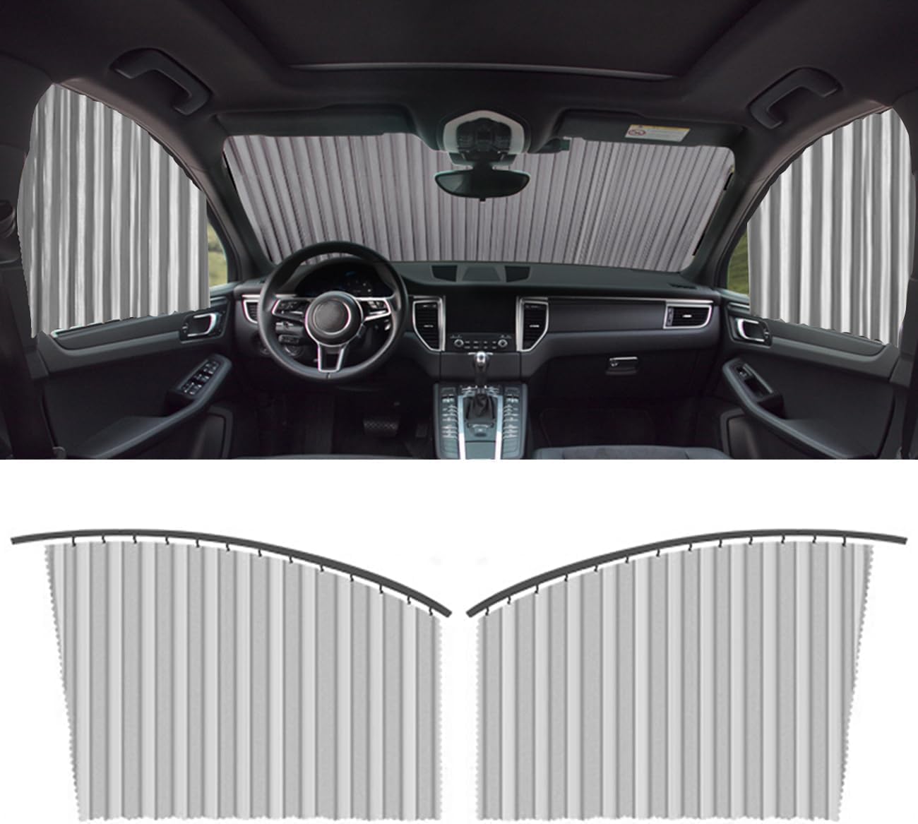 Kohree 4pcs Universal Fit Magnetic Car Side Window Curtains, Foldable ...