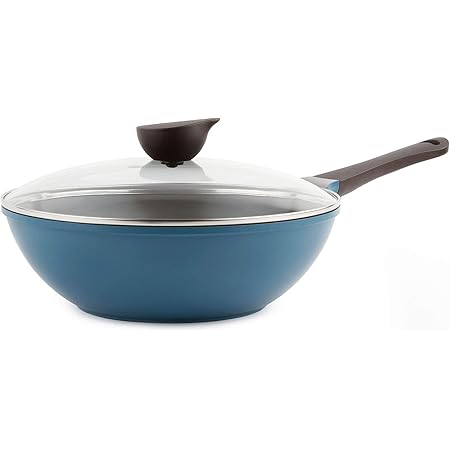 Amazon.com: Neoflam Eela 12'' Non Stick Chef's Wok with Glass Lid, Stir ...