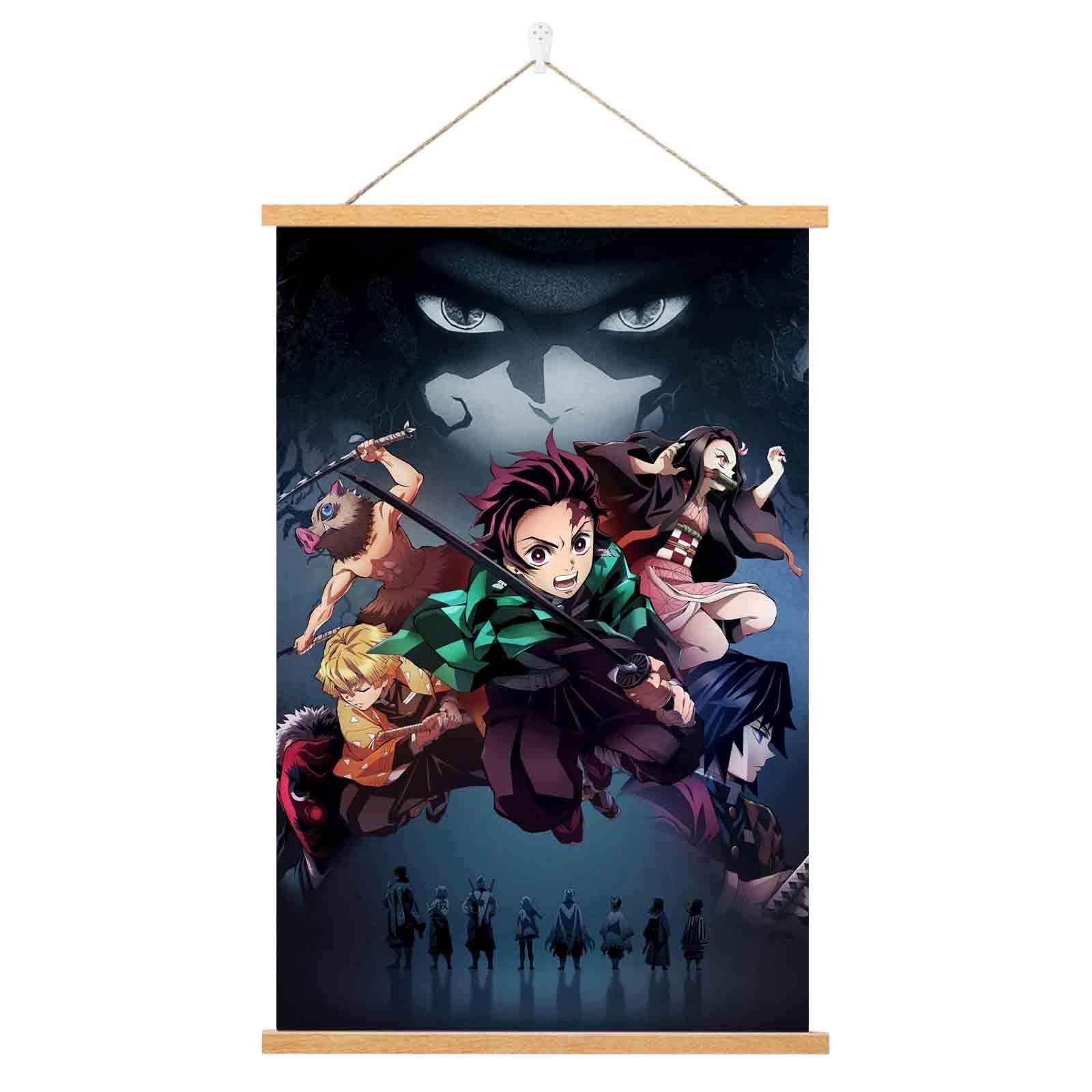 Buy SEAREE Demon Slayer - Anime - Demon Slayer Wall Scroll - 16x24in Hd ...