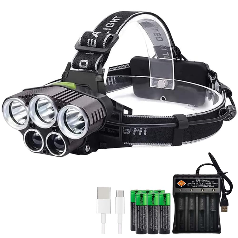 7 x Brand New COXNSXX Head Torch, USB Rechargeable LED Head Torch,Wate ...