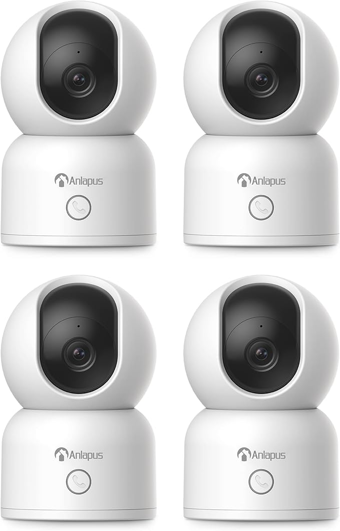 Amazon.com : Anlapus 4 x 2MP Home Security Indoor Camera, C518 1080p ...