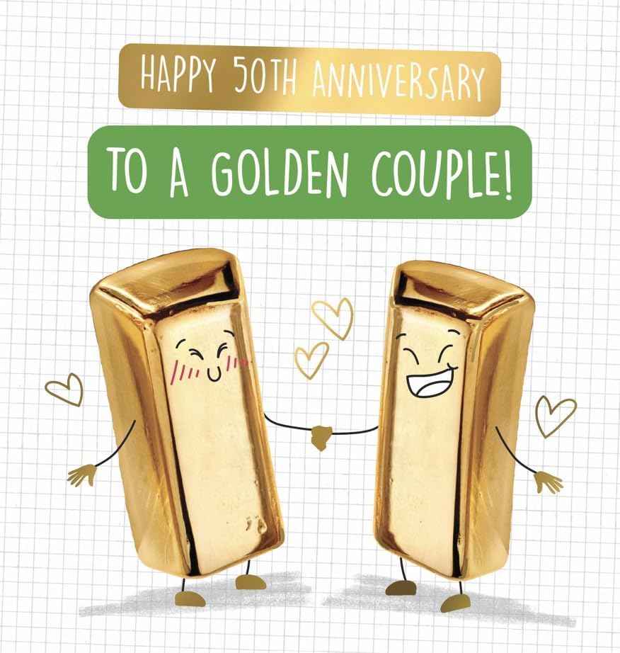 50th Wedding Anniversary Card - Golden Wedding Anniversary Card ...