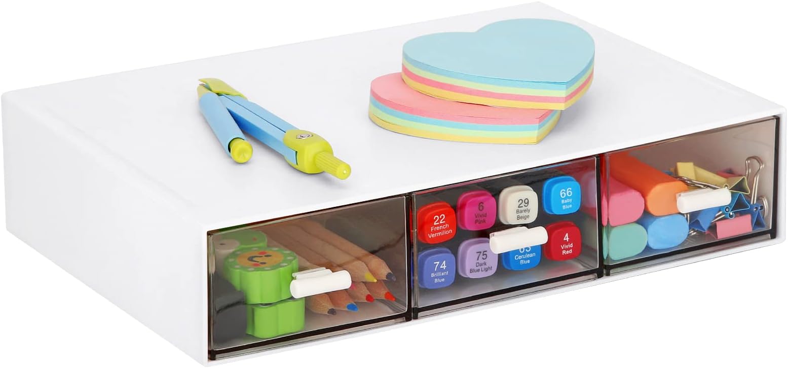 Amazon.com: CertBuy 2 Pack Desk Organizer Stackable Storage Drawers ...