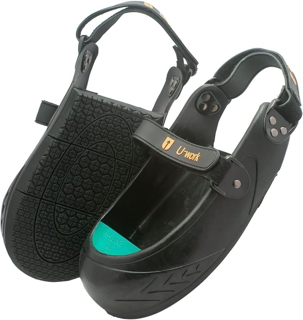 Double Hook and Loop Straps Safety Overshoes with Steel Toe Caps ...
