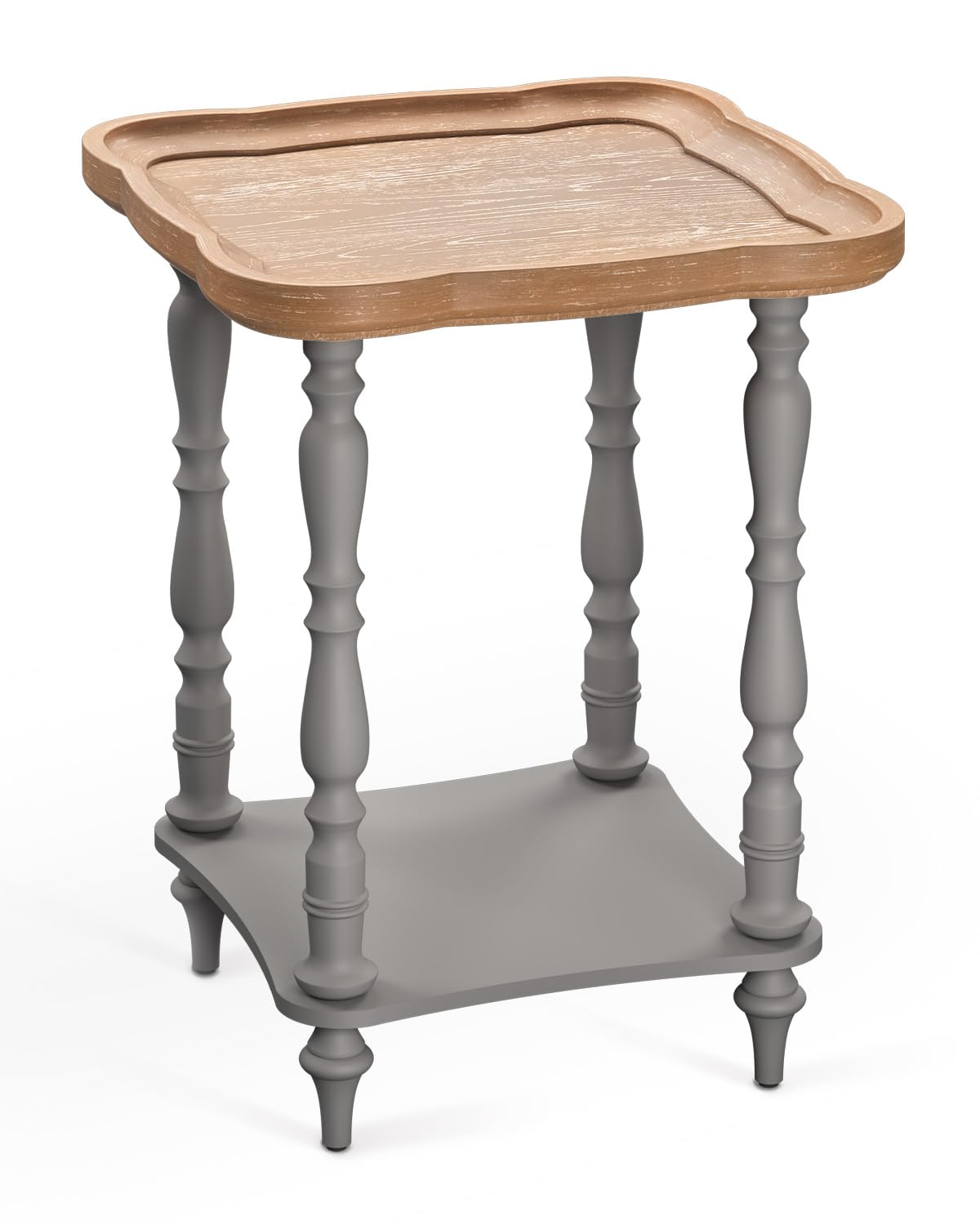 Snapklik.com : French Country End Table, 19 Square Farmhouse Rustic ...