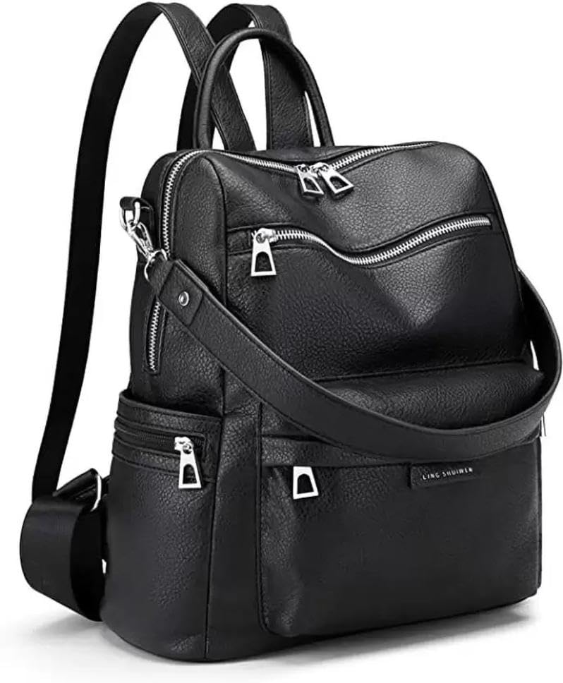 Buy Women PU Formal Back Pack (Black) (30 Litre) (SH 29) at Amazon.in