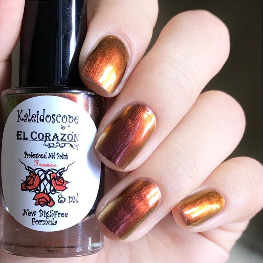 Amazon.com : Chameleon Nail Polish, Black to Red Multichrome Quick Dry ...