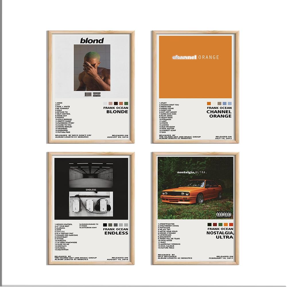ENMOON Frank Poster Ocean Set of 4 Album Cover Posters 8 by 10 inch ...