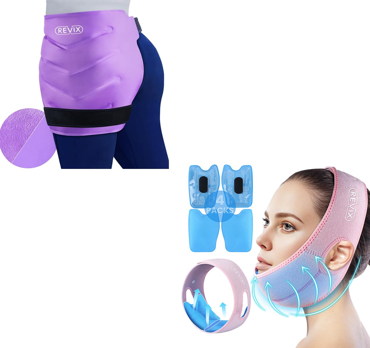 Amazon.com: REVIX Wisdom Tooth Ice Pack Wrap and Extra Large Ice Packs ...