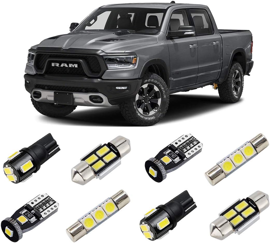 Amazon.com: AUTOGINE 12 Piece White Interior LED Lights Kit for 2019 ...