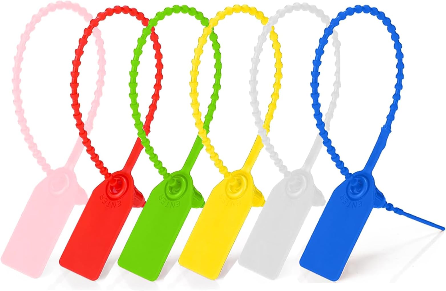 120 Pcs Security Tags Plastic Security Seals Cable Tie Labels, Secure ...