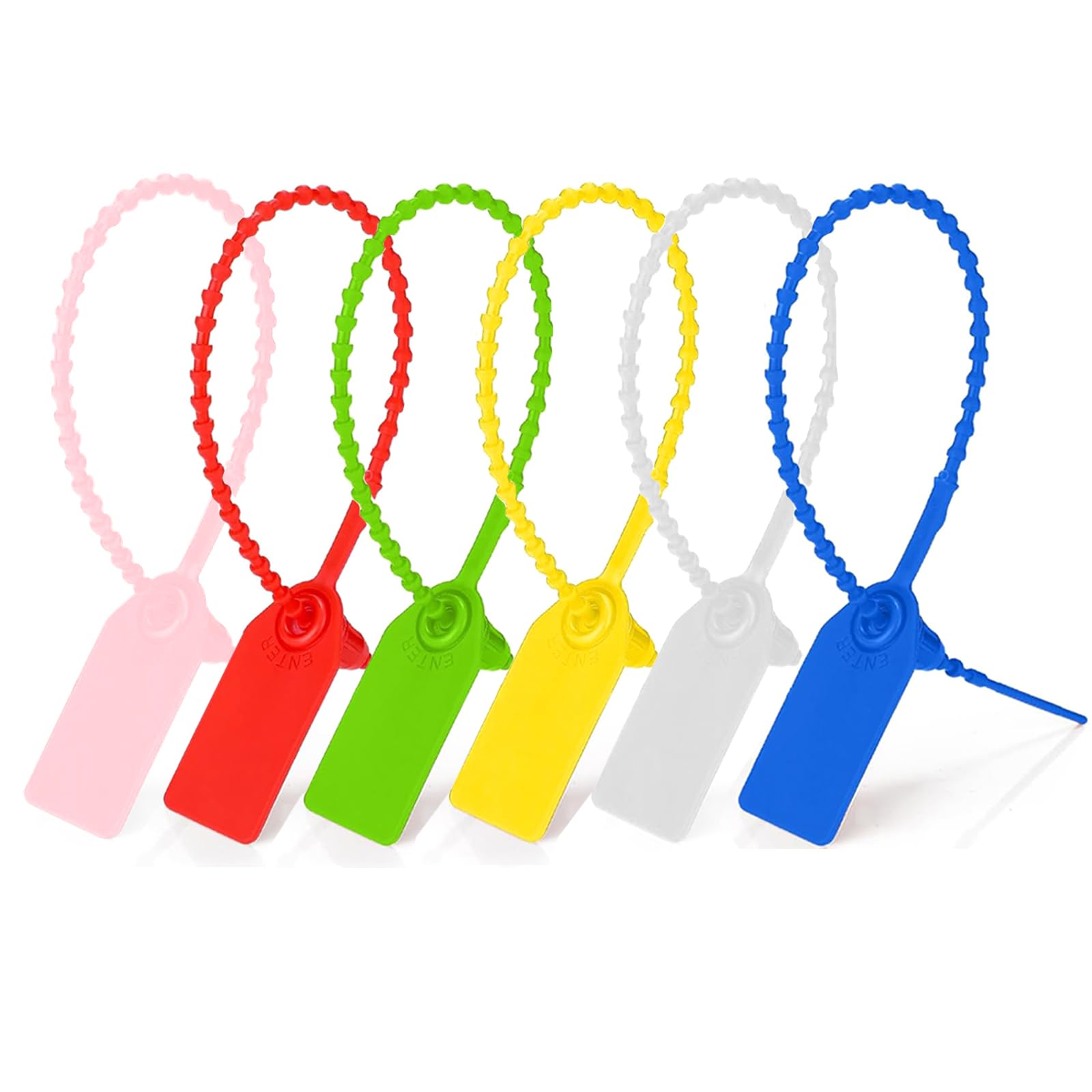 120 Pcs Security Tags Plastic Security Seals Cable Tie Labels, Secure ...