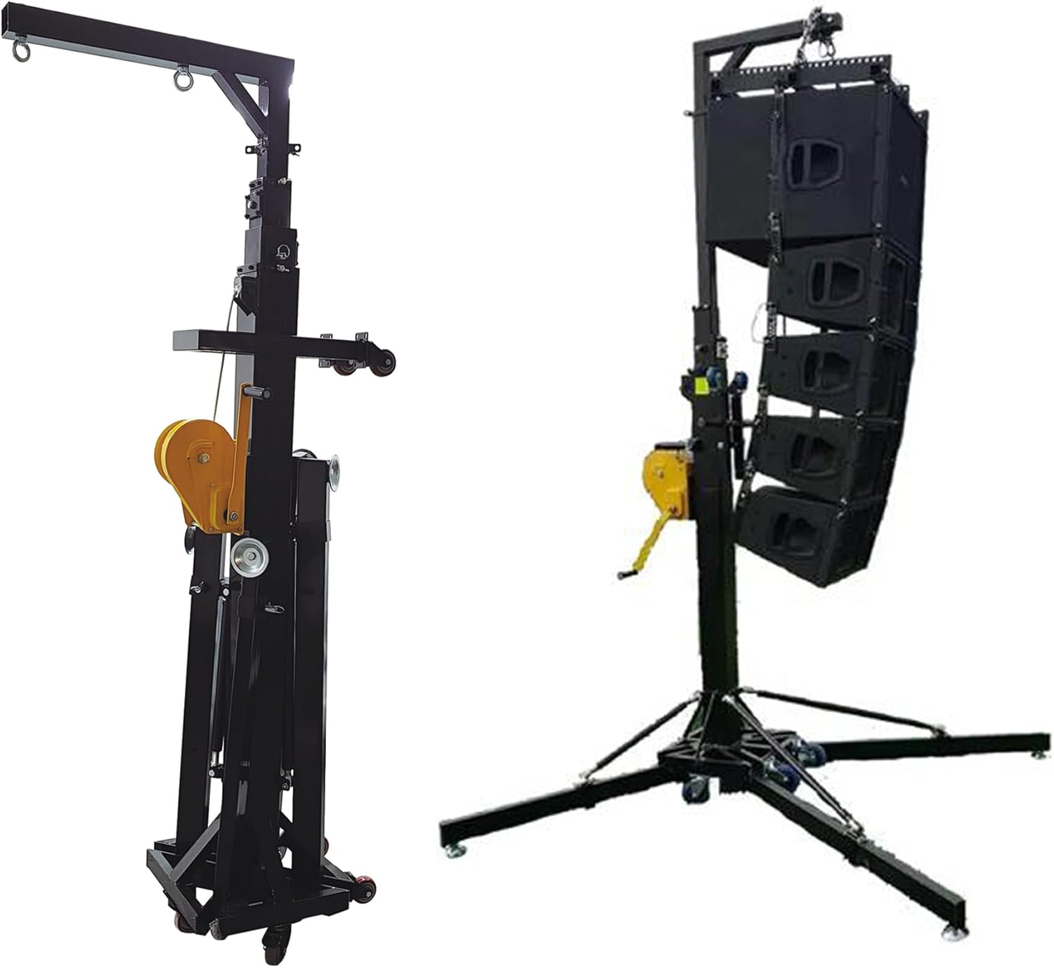 Amazon.com: TECHTONGDA Folding Line Array Speaker Stand, Crank Up ...