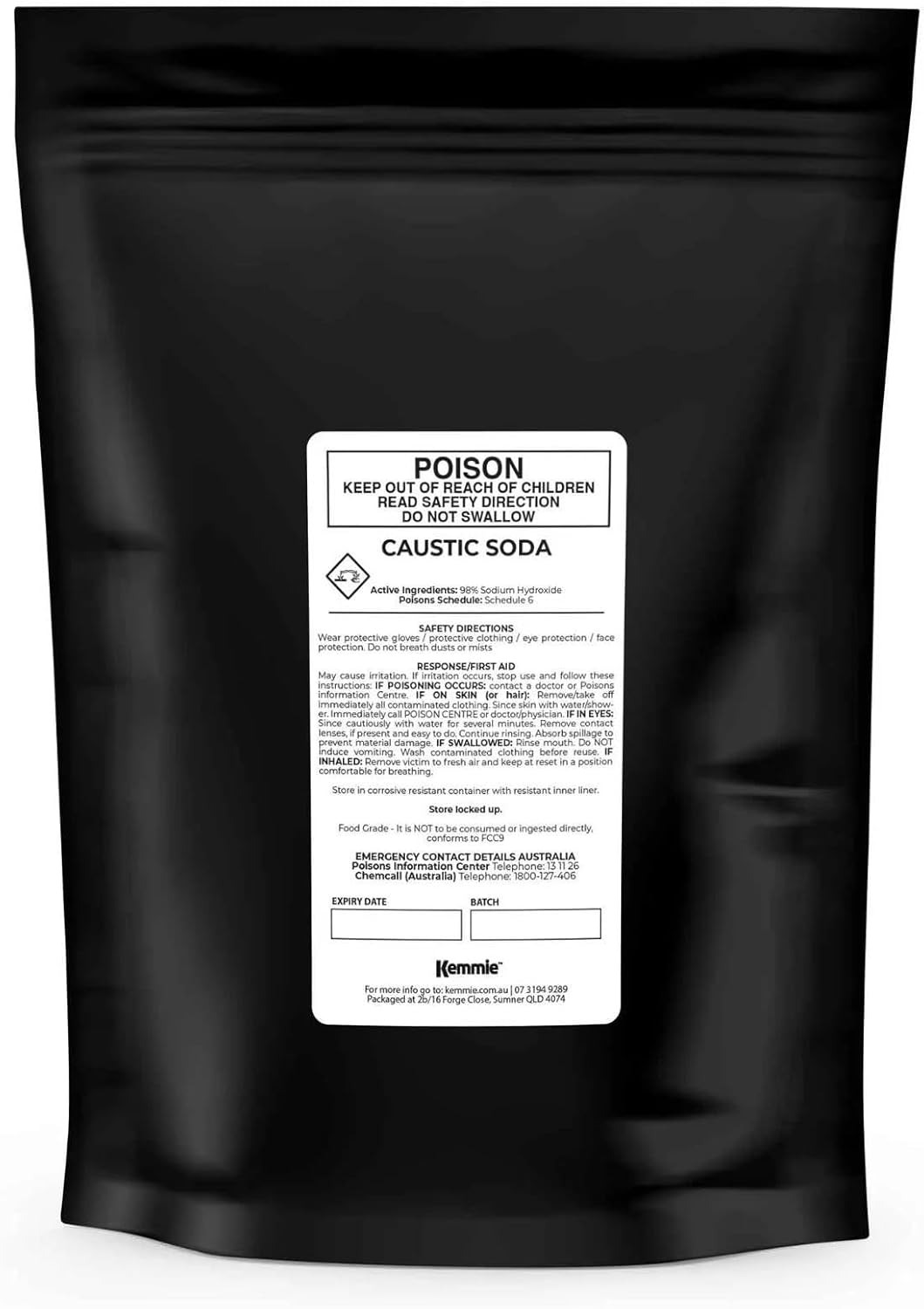 5Kg Caustic Soda Pearls Food Grade Sodium Hydroxide Lye NaOH Soap ...