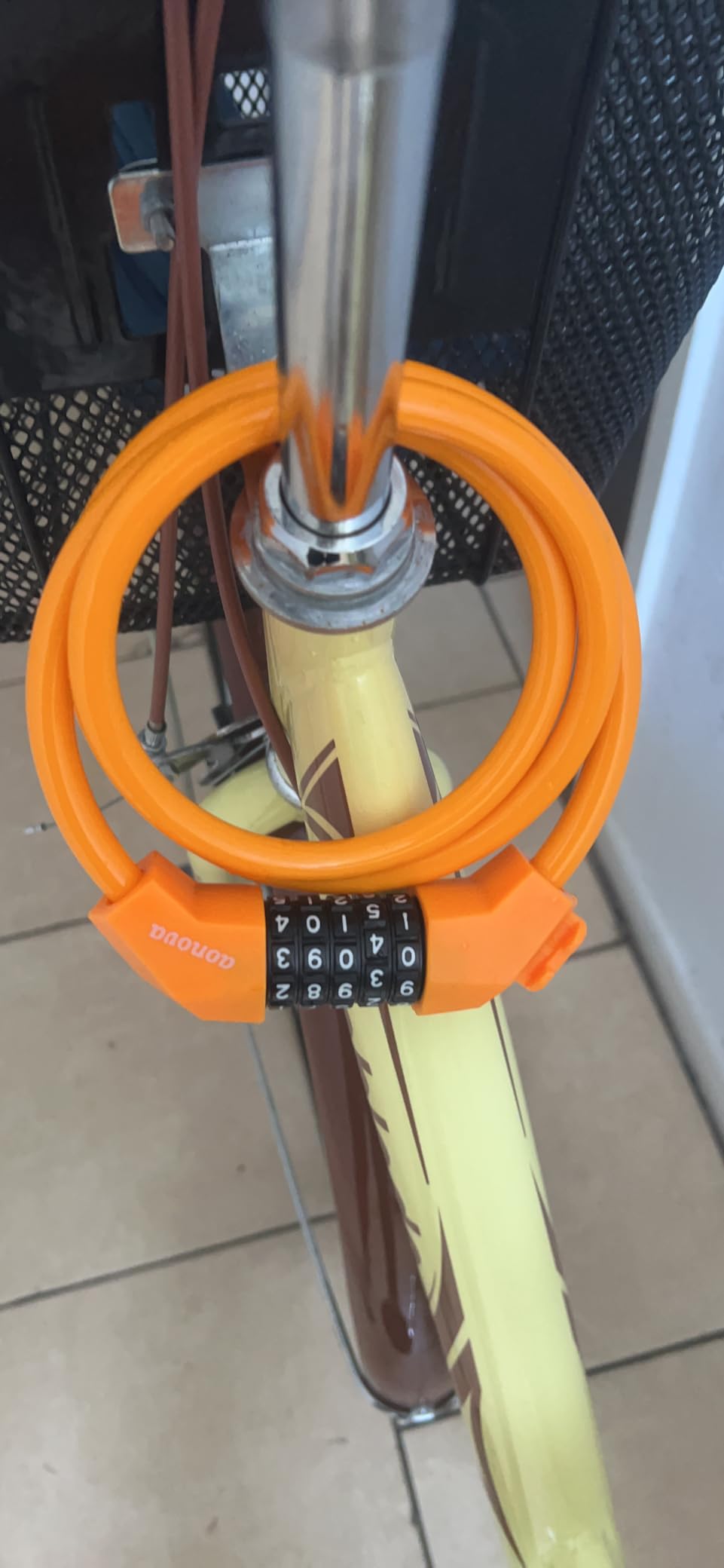 aonova Bike Lock, Bicycle Lock - 120cm x 12mm High Security 5-Digit Combination Coiling Cable ...