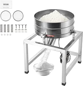 VEVOR Automatic Electric Vibrating Sieve, Stainless Steel Sifter Shaker ...