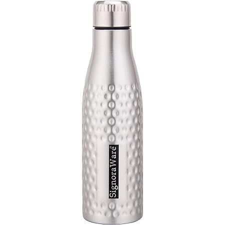 Signoraware Mac Single Walled Stainless Steel Fridge Water Bottle, 750 ...