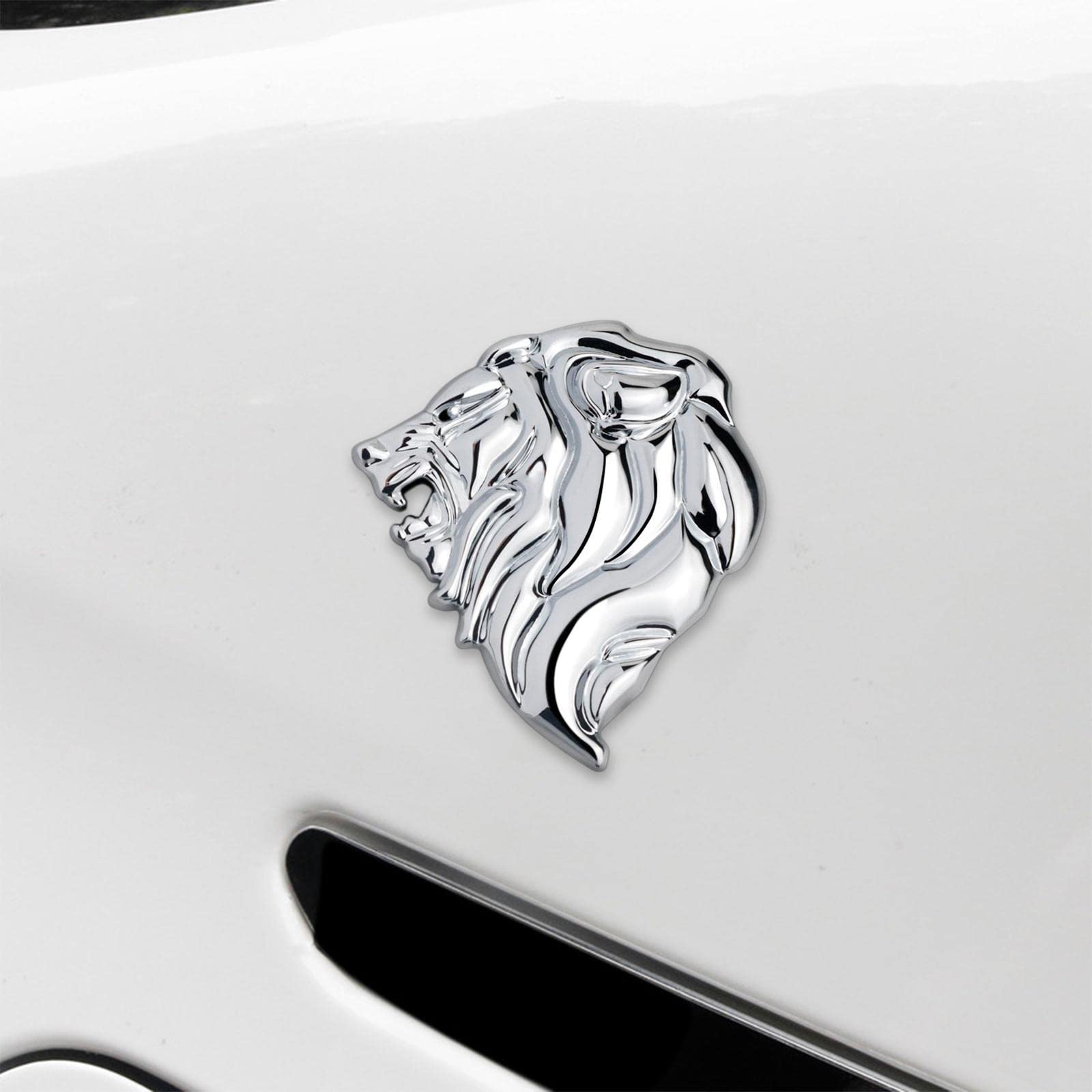 Silver Lion Logo Car