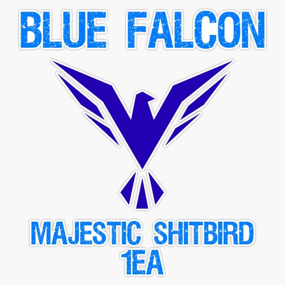 Amazon.com: Blue Falcon Majestic Shitbird, 1ea. Veteran Humor Window Bumper Sticker Decal 5 ...