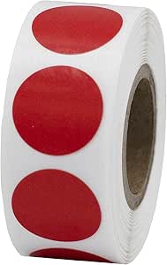 Red Color Coding Dot Labels 19.1 mm 0.75 Inch Round 500 Count : Amazon ...