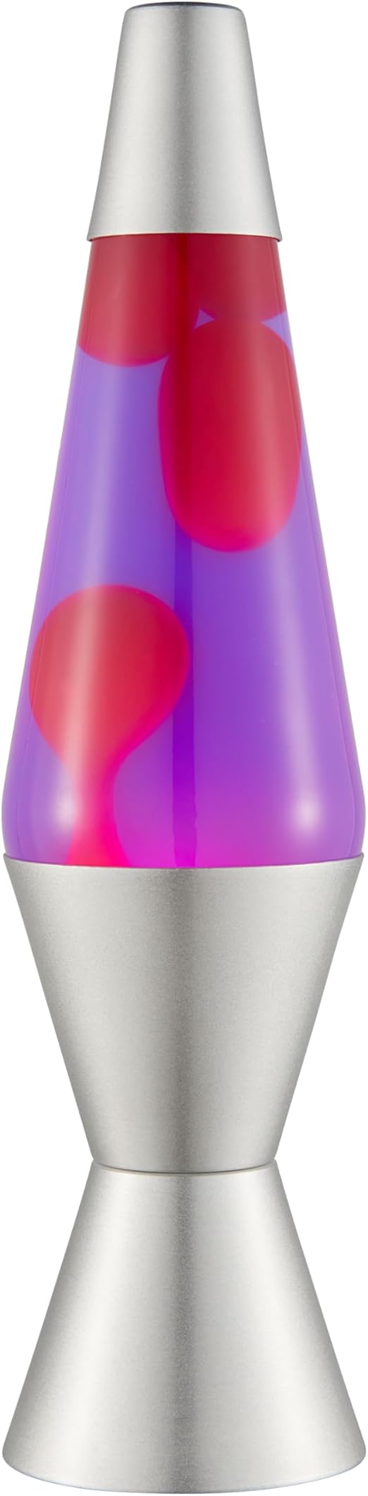 Lava Lamp 2121, Pink Wax, Purple Liquid, Silver Base and Cap, Original ...