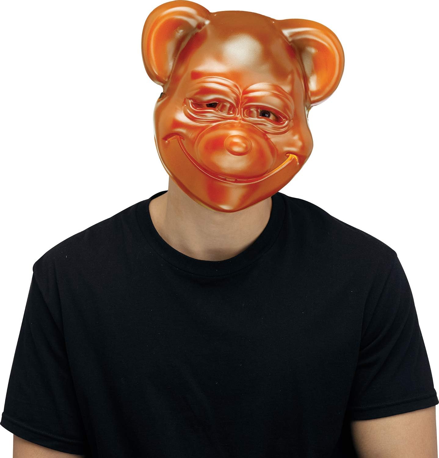 Amazon.com: Fun World Adult Goofy Gum Bear Mask, Translucent Orange ...