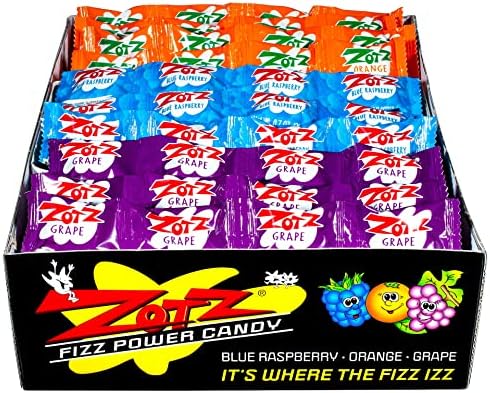 Amazon.com : Zotz Fizz Power Candy Strings Blue Raspberry, Orange ...