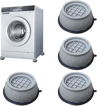 WUBAYI 4Pcs Washing Machine Feet Pads, Rubber Non-Slip Mats, Noise ...
