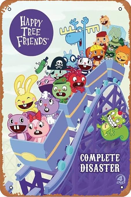 Amazon.com: Happy Tree Friends (Live Action). Movie Poster Retro Metal ...