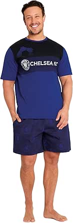 Chelsea F.C. Pajamas for Men Teens Short PJs Set Sleepwear Soccer ...