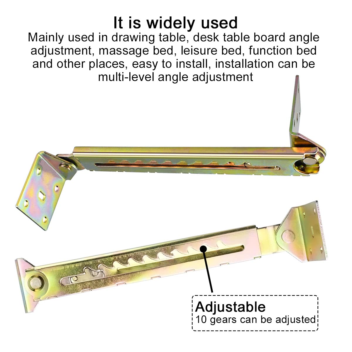 Snapklik.com : Enenes 10-Gear Adjustable Angle Hinge 2PCS Heavy Duty ...