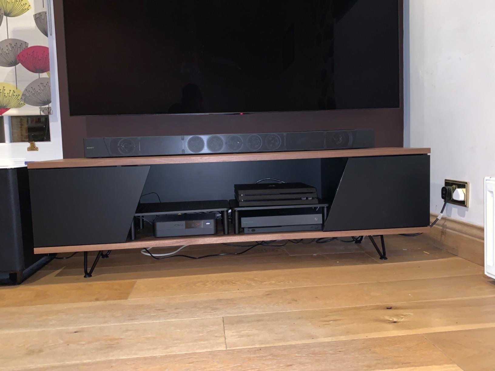 Tema Home Dixie TV Table, Oak and Black, 140 x 40 x 51 cm : Amazon.co ...