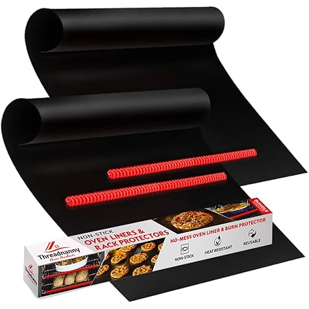 Amazon.com: 2 Pack Large Thick Heavy Duty Non Stick Teflon Oven Liners ...