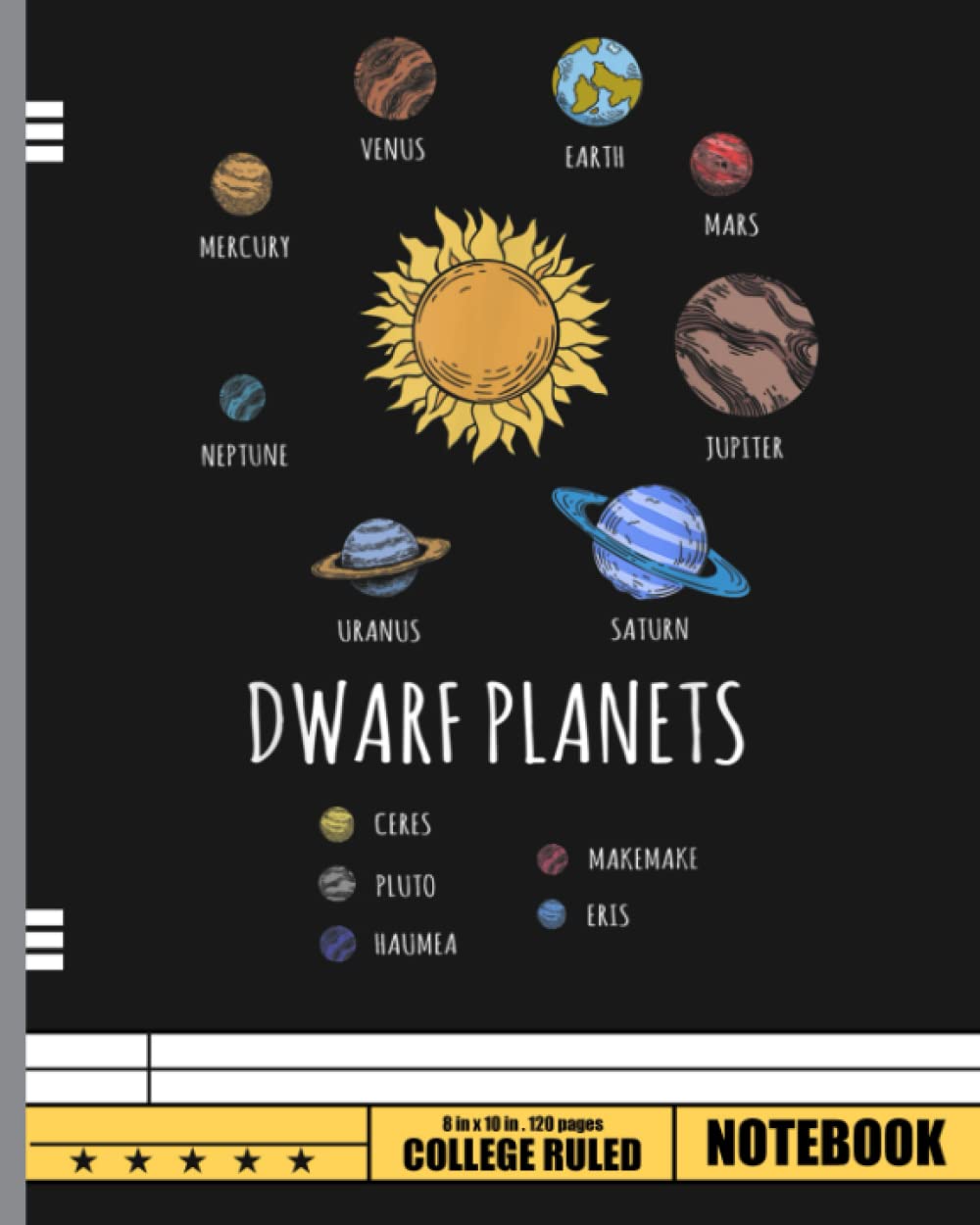 Amazon | Solar System Dwarf Planets Outer Space Astronaut Notebook ...