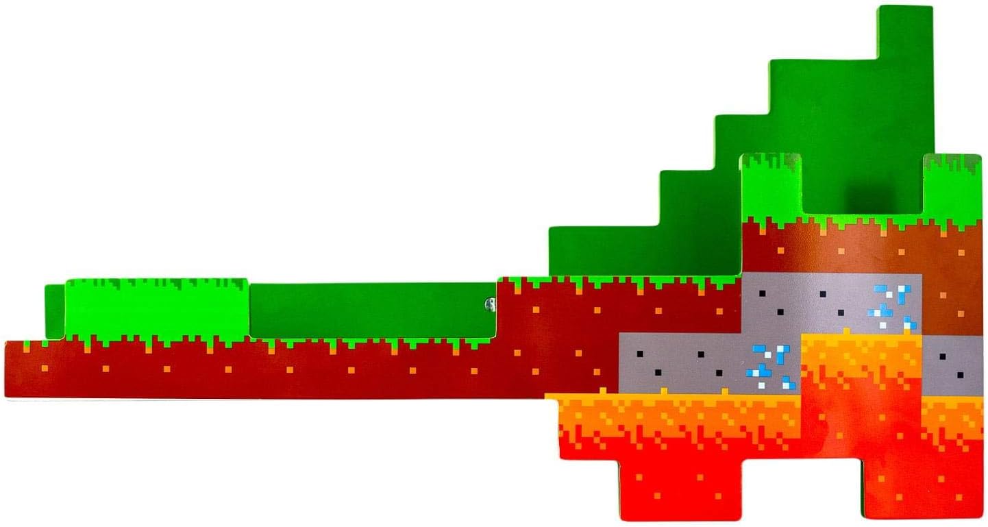 Amazon.com: Minecraft Overworld Wall Shelf, Wall Decor | 2 Feet Long ...