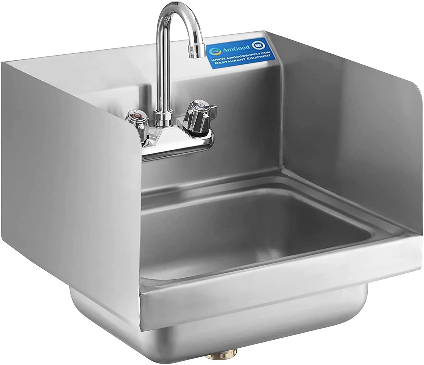 Amazon.com: Commercial Stainless Steel Wall Mounted Hand Sink with Side ...