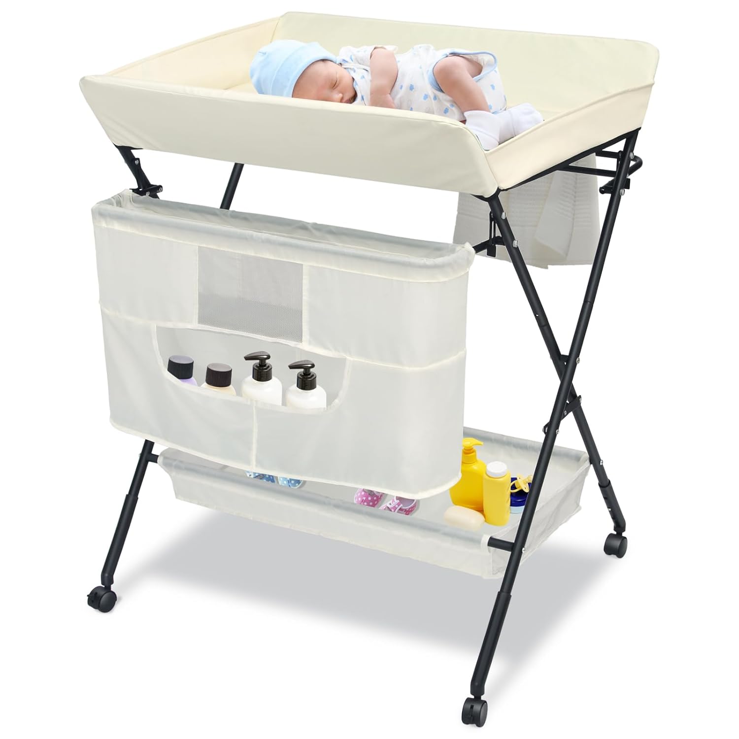 Amazon.com : Edostory Portable Baby Changing Table with Wheels ...