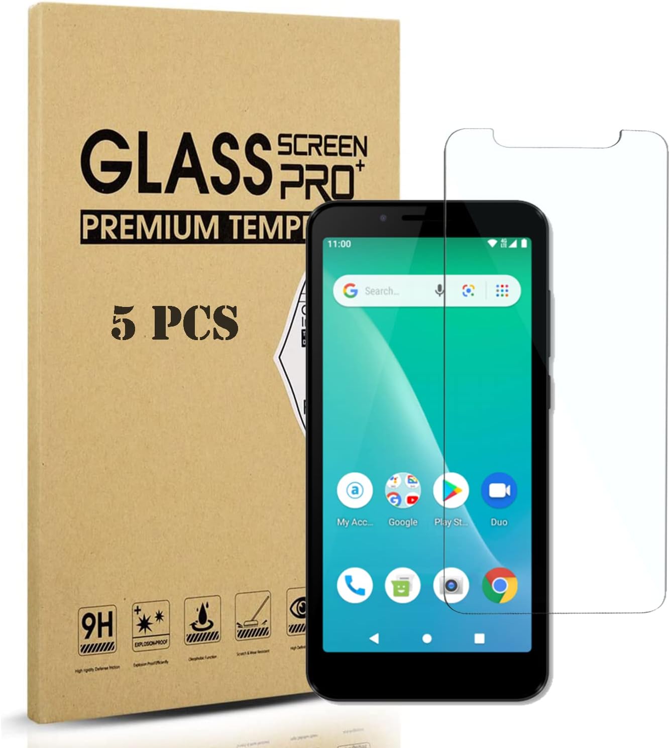 Amazon.com: Covthch [ 5-Pack for Schok Volt SV55 SV55216 Screen Protector Tempered, 9H [High ...