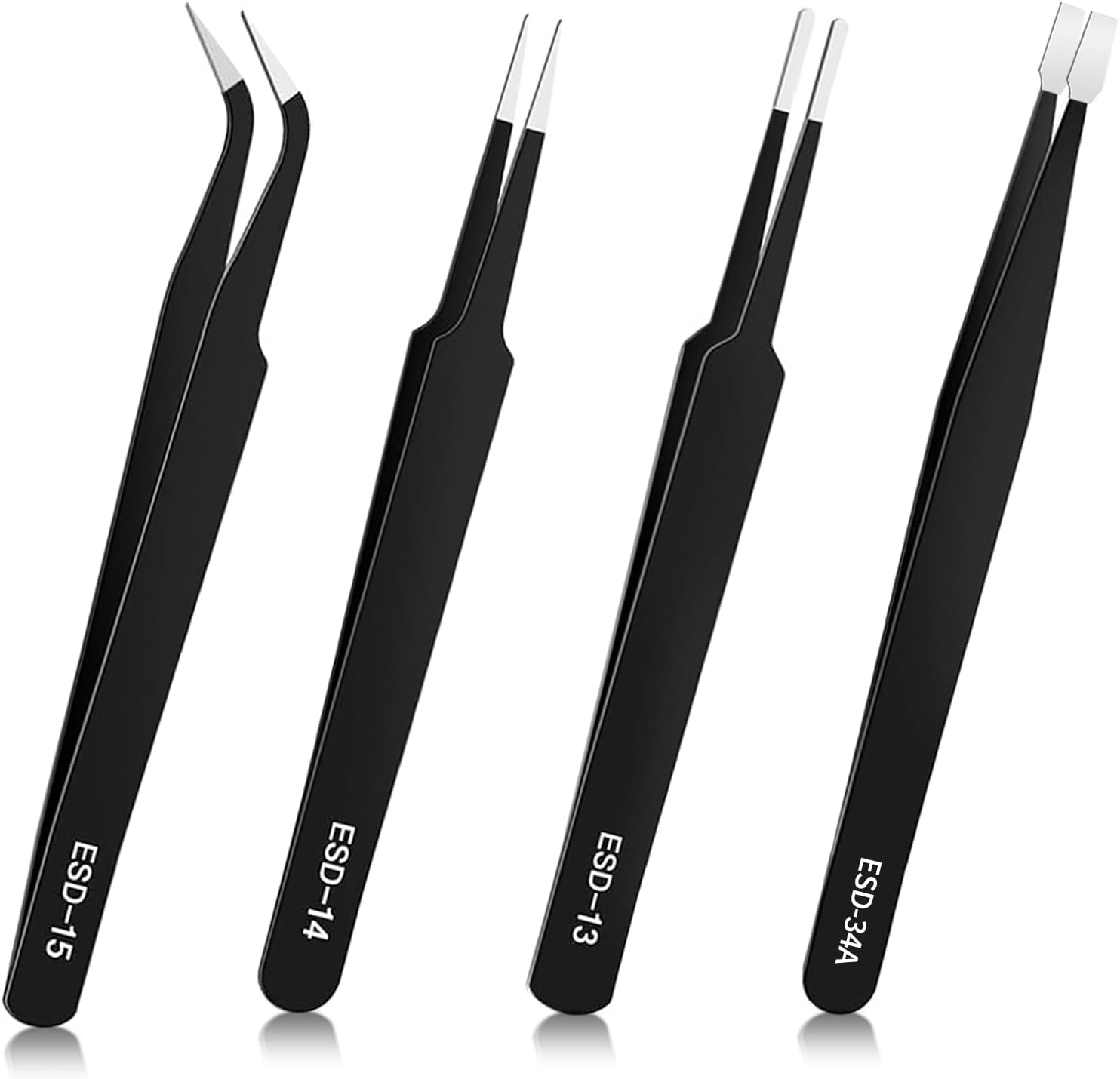 Ainiv Precision Tweezers Set, 8PCS Anti-Static ESD Tweezers, Non ...