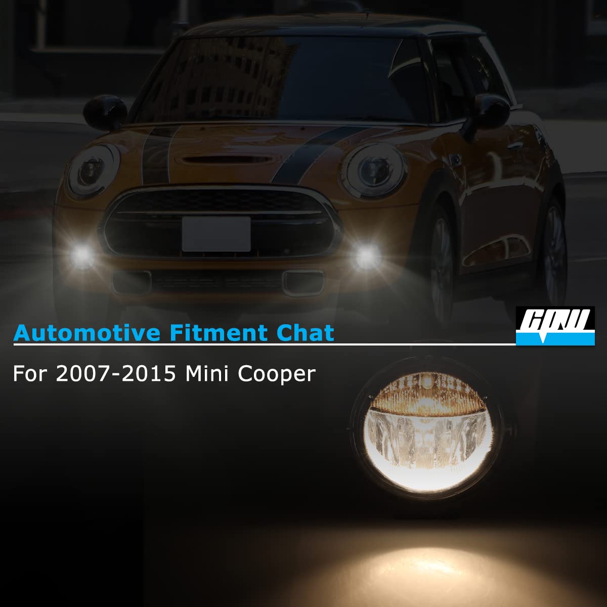 Mini Cooper Oem Fog Lights Bumper Grille Blue LED Driving Lights Fog