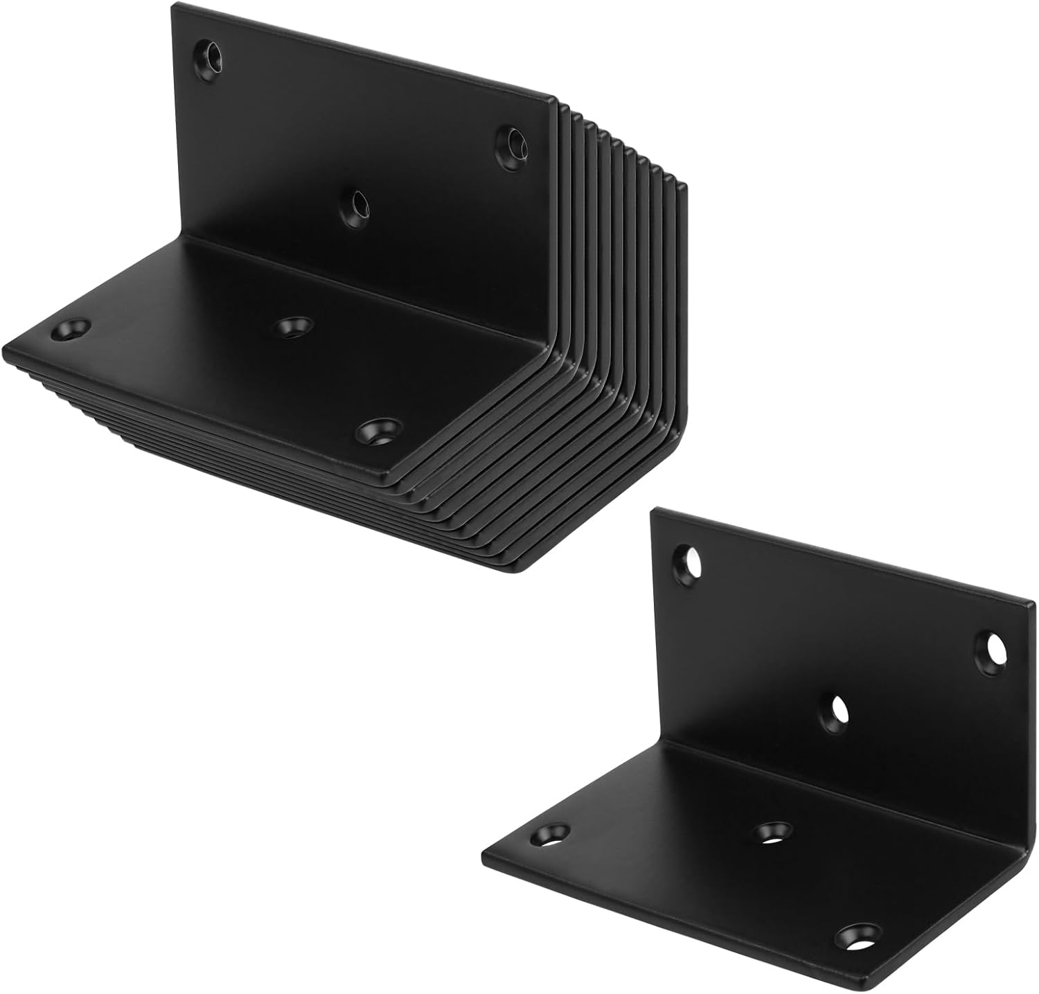 Amazon.com: eoere 12 PCS 4" x 2" Black Steel L Right Angle Brackets ...