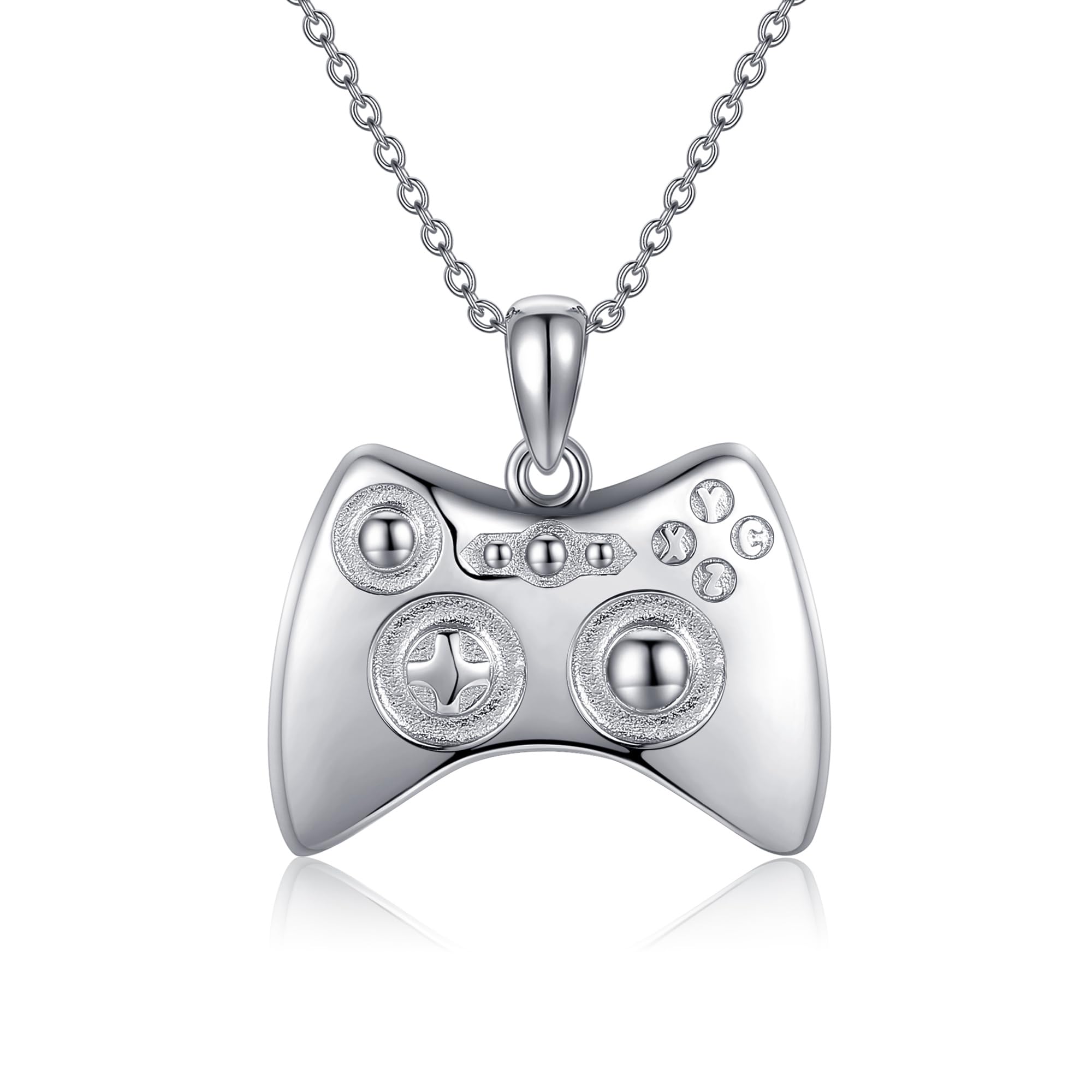 YAFEINI Game Controller Pendant Necklace Sterling Silver Playstation ...